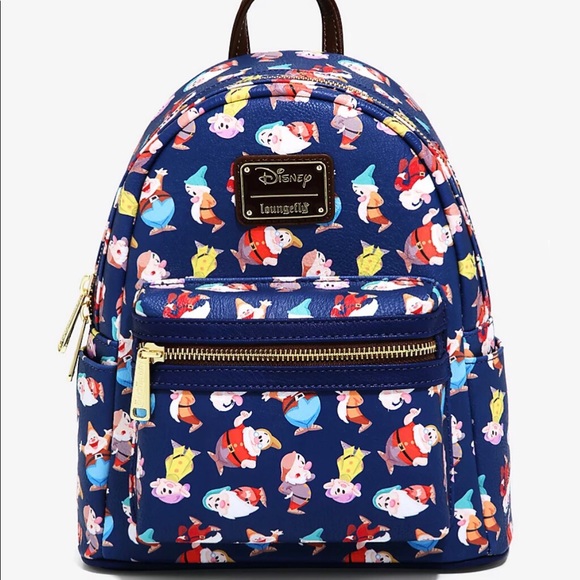 Loungefly | Bags | Loungefly Disney Seven Dwarfs Aop Mini Backpack ...